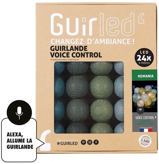Roemenië Voice Control Google en Alexa katoenen bal lichtslinger ...