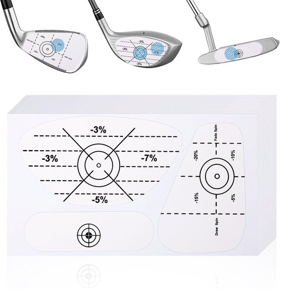 300pcs Golf Impact Tape, Golf Club Labels Self Learning Sweet Spot ...