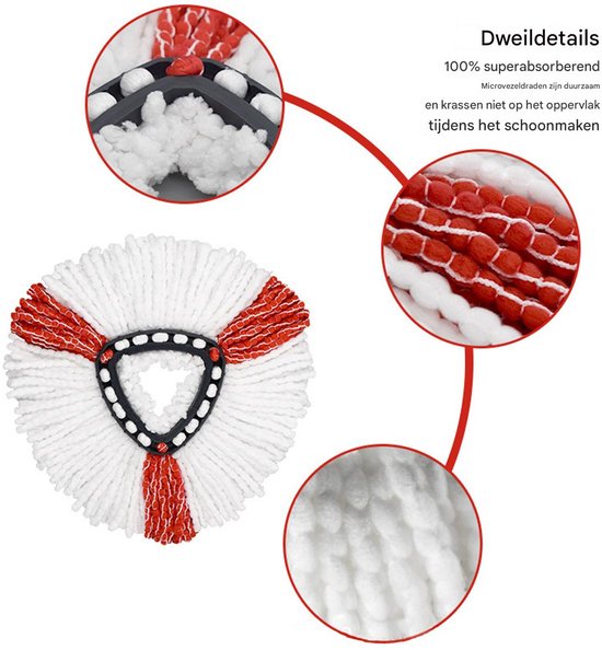 Vileda O-Cedar Microfiber Mop Replacement - Foot Operated Wringer Mop ...