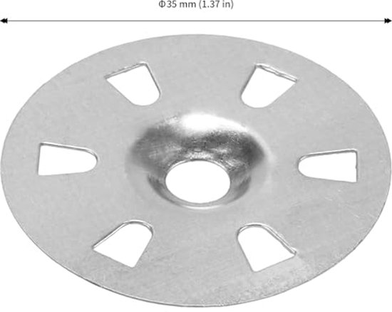 Insulation plates, washers, tile supports, fixing discs, clamping discs ...