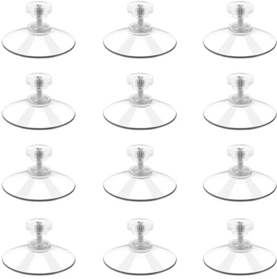12 stuks Ø 50 mm zuignappen met schroefdraad - sterke zelfklevende ...