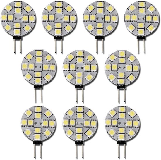 10x G4 LED-lamp DC 12V niet-dimbaar wit 6000K vervangende lamp 20W ...