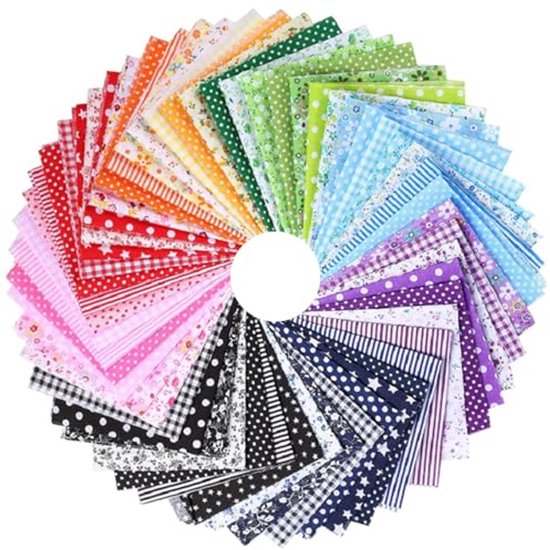 56 Katoenen Patchwork Stukken 25x25 cm voor Creatief Naaiproject | bol