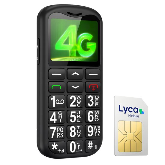Yarvu ® Easy - 4G Senioren Mobiele Telefoon + Simkaart Geleverd - Grote ...
