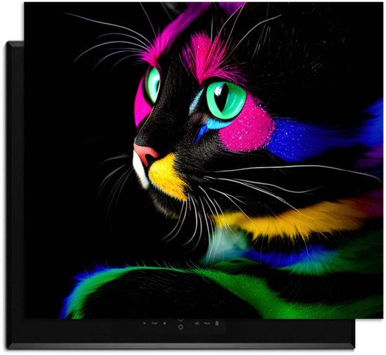 KitchenArt - Night Prowler - Inductie Beschermer - 52x35 cm - Kookplaat ...