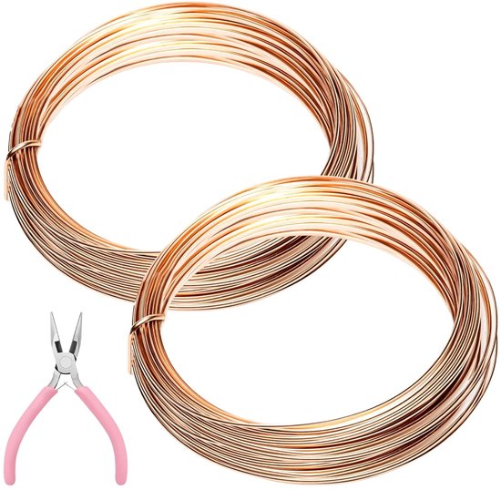 Fil de cuivre Pure T2 de 10 m et 2 mm de diamètre - Fil Craft - Fil ...