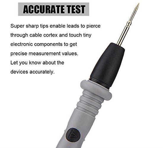 Multimeter probe, vergulde probe, 1000V, 20A, testkabel voor multimeter ...