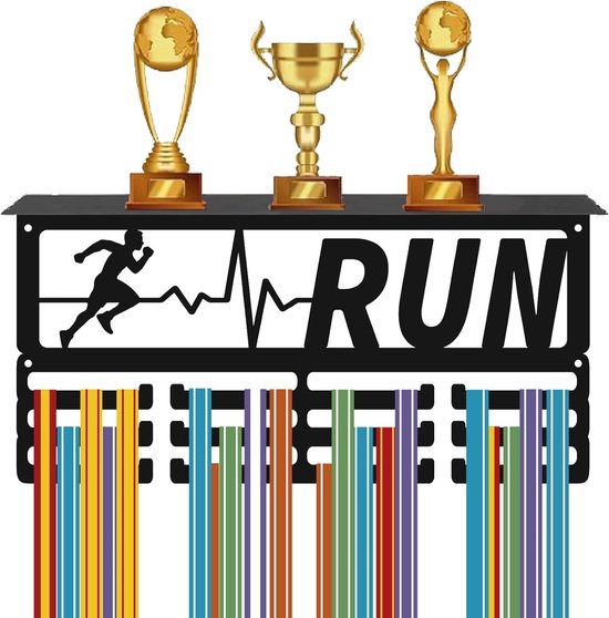 Run Medaillehouder Trofee Plank Display - 12 Haken - Running Sports ...