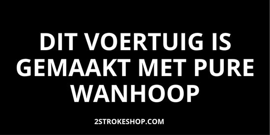 Dit voertuig is gemaakt met pure wanhoop - Auto Sticker grappig - 8x4cm ...