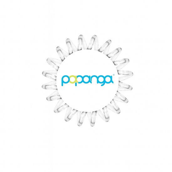 Papanga Diamond Haarelastiek Klein - Transparant - Spiraal Elastiek | bol