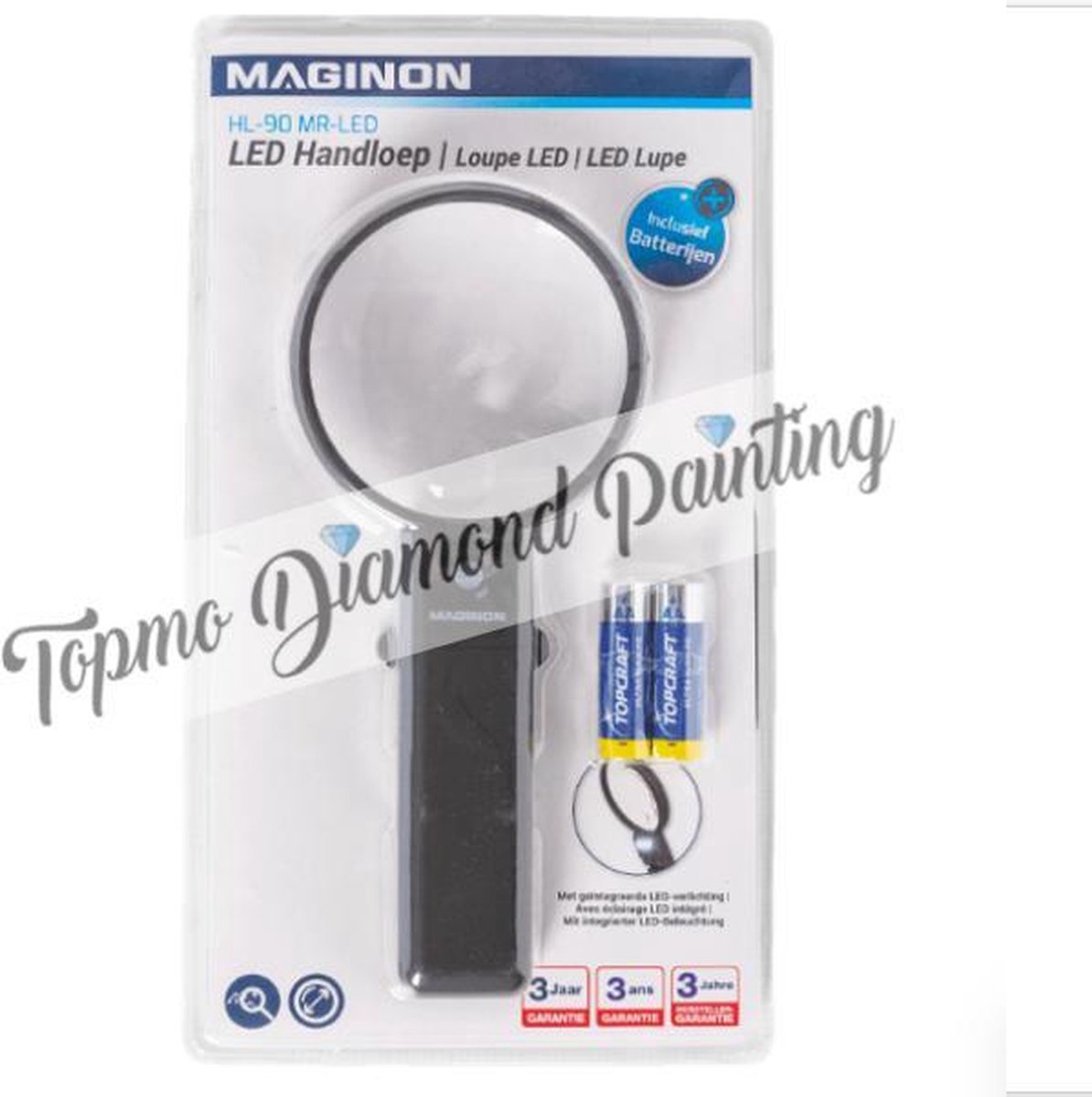 TOPMO - Diamond Painting Vergrootglas- MET led licht - inclusief ...