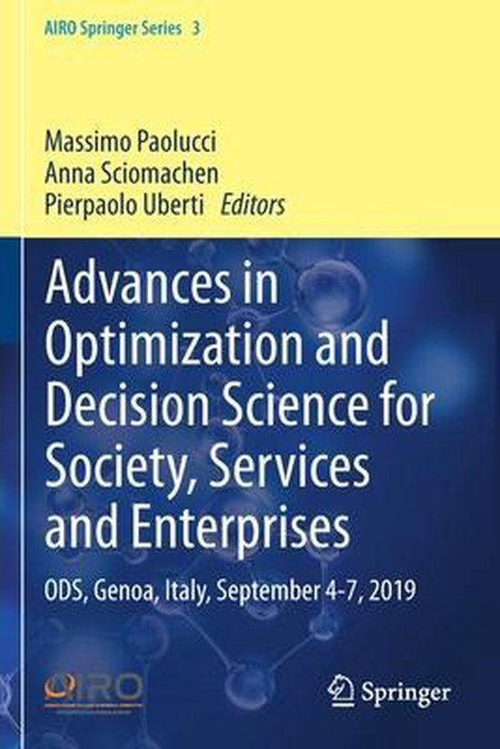 Advances in Optimization and Decision Science for Society Services and Enterpri |... | bol.com