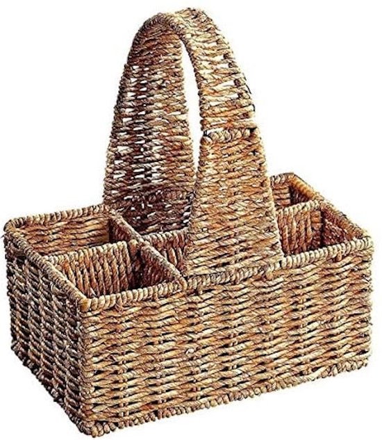 Flessenmandje voor 6 flessen - Flessenmand 6 vaks met handvat ...