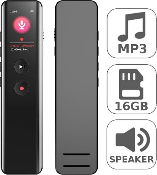 Trendfield Voice Recorder Digitaal - Audio Recorder - Opname Apparaat ...
