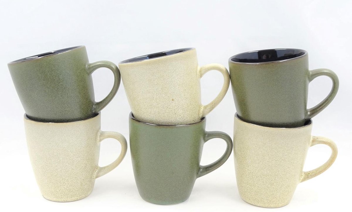 Secret de Gourmet, Senseo, koffie mok, maan beige, maan kakigroen, 180 ...