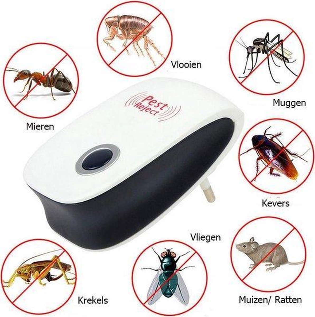 Ultrasone Ongedierte Verjager - 6 pack - Bestrijding van Muizen, Ratten ...