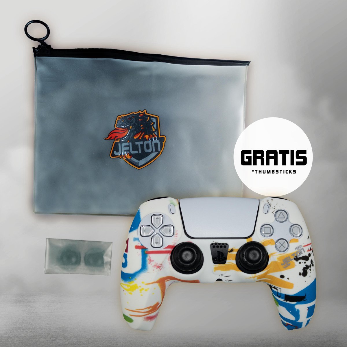 Jelton silicone ps5 controller skin wit met kleuren playstation 5 | bol.com