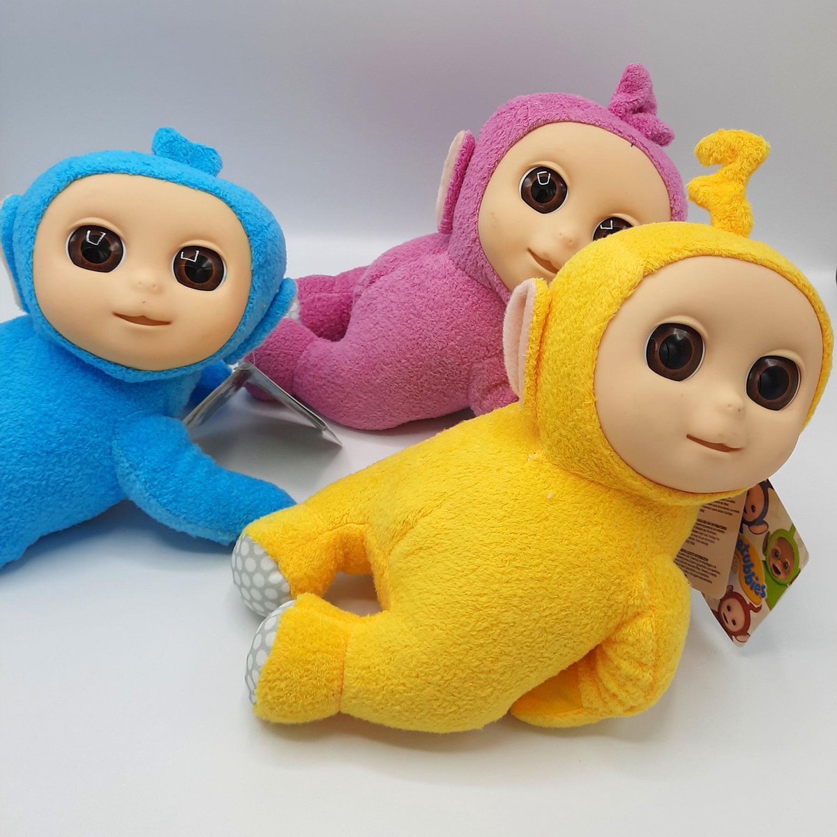 Teletubbies / Tiddlytubbies - Ping (roze in kruipende houding) - Pluche ...
