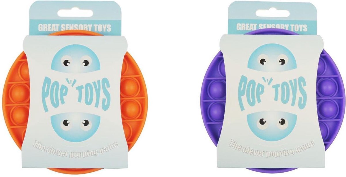 Pop It Fidget Toy pakket Oranje + Paars | Fidget Toy Pakket | Pop It ...