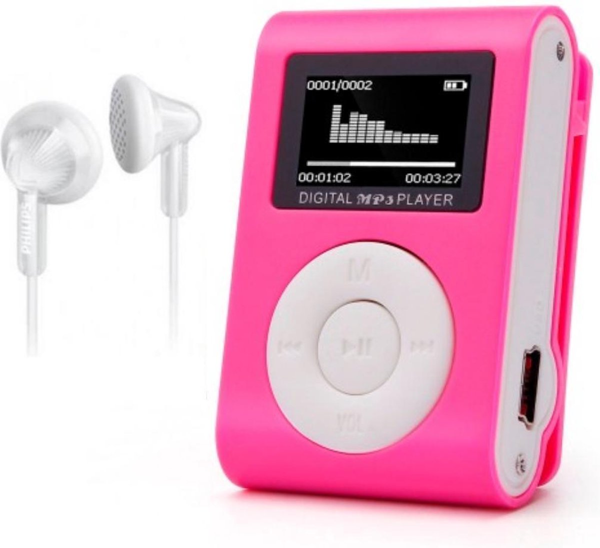 MP3 Speler - MP3 Speler inclusief Oordopjes - MP3 16GB Geheugen - MP3 ...