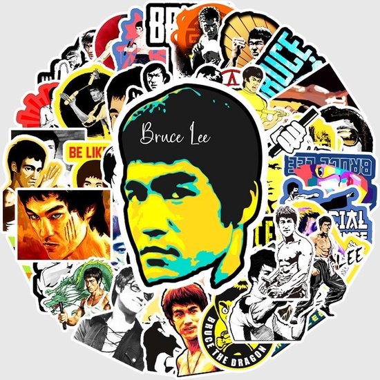 Bruce Lee stickers - 50 stuks - Kung Fu sticker mix voor laptop, muur ...