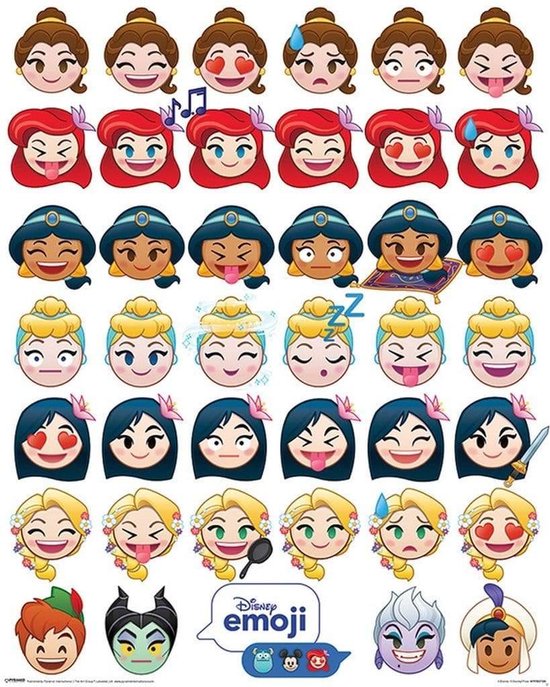Disney Emoji Princess Emotions - Mini Poster | bol.com