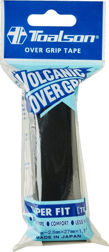 Toalson Volcanic Overgrip 1 St. Zwart - Grip - zwart | bol