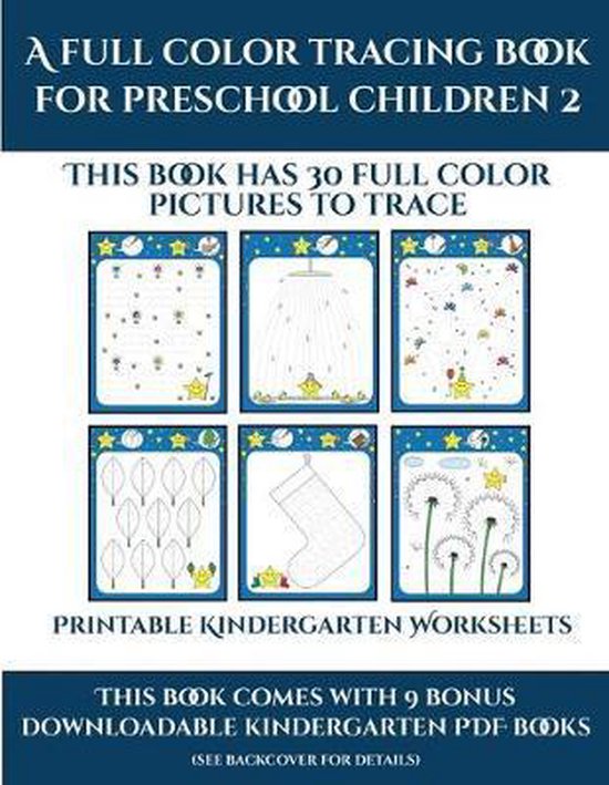 Printable Kindergarten Worksheets (A Full Color Tracing Book for ...