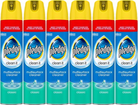 Pledge - Meubelspray - Multi-oppervlak - Classic Clean - 6 x 250 ML ...