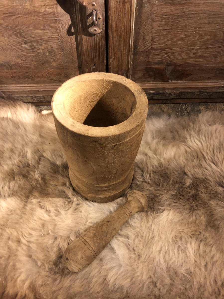 Rustiek landelijk houten decoratie vijzel 25Hx17B | bol.com