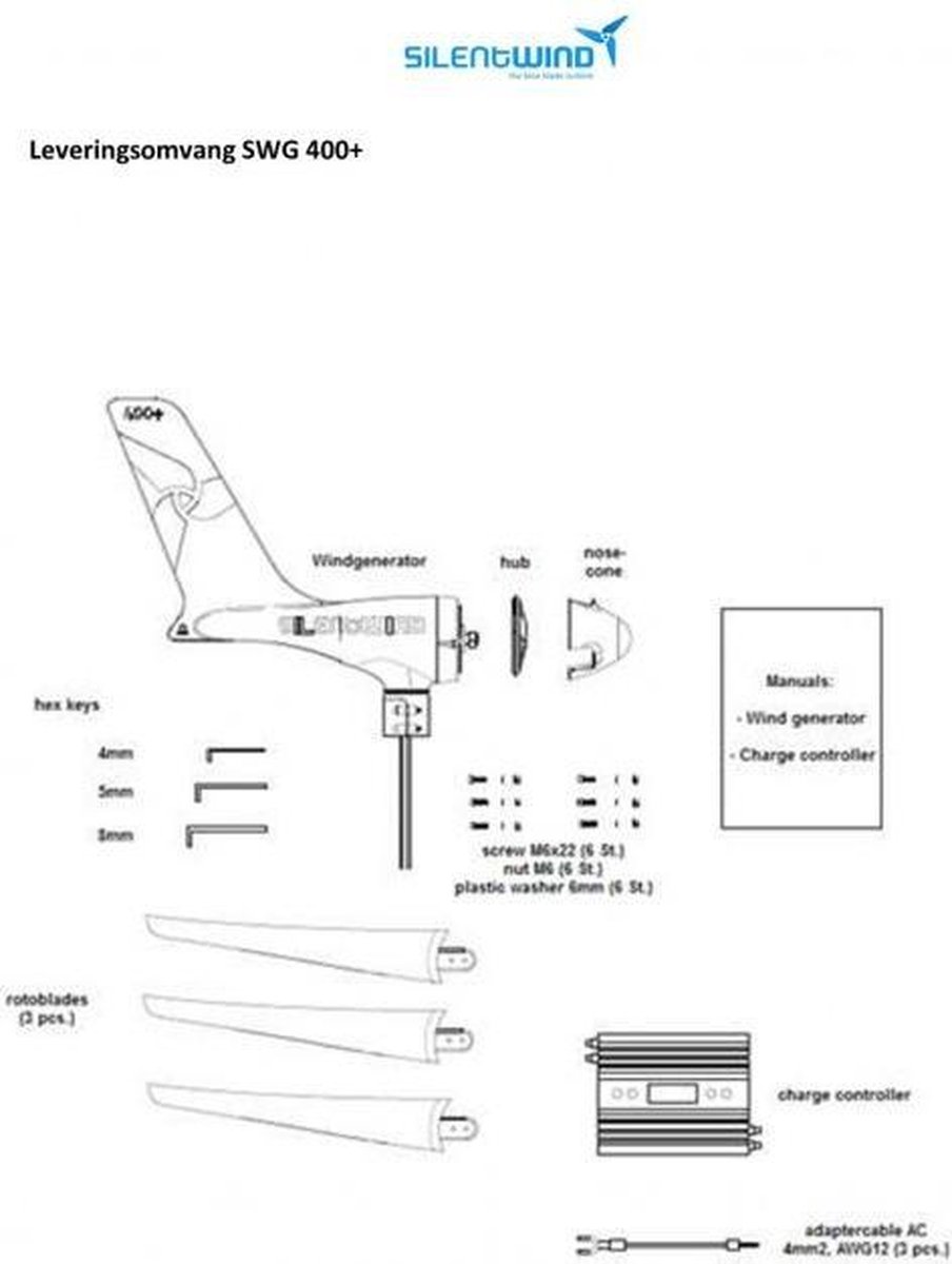 Wind Generator Silentwind Pro 24V 420 Watt | bol