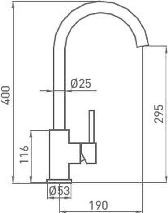Keukenkraan Inox van echt RVS | bol