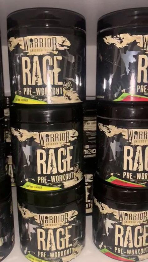 Warrior RAGE - Pre Workout - 392 gram - 45 Doseringen - Extreme sterke ...