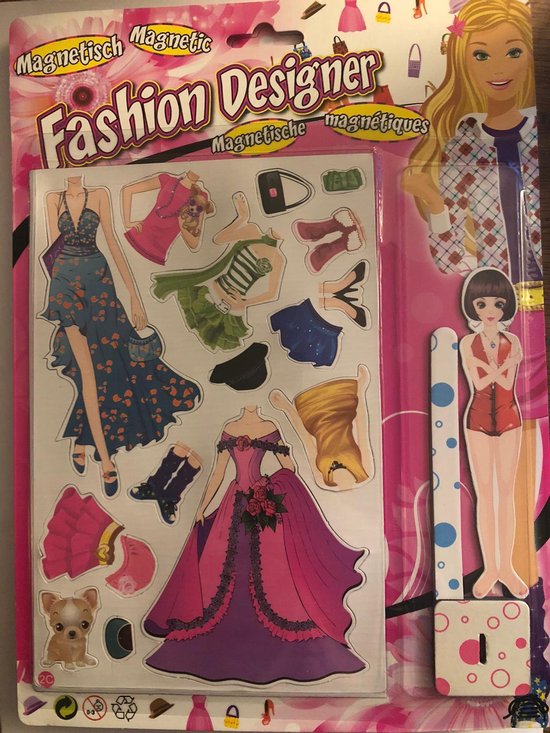 Fashion Design magnetische aankleedpop 13 cm lang - Magnetische ...