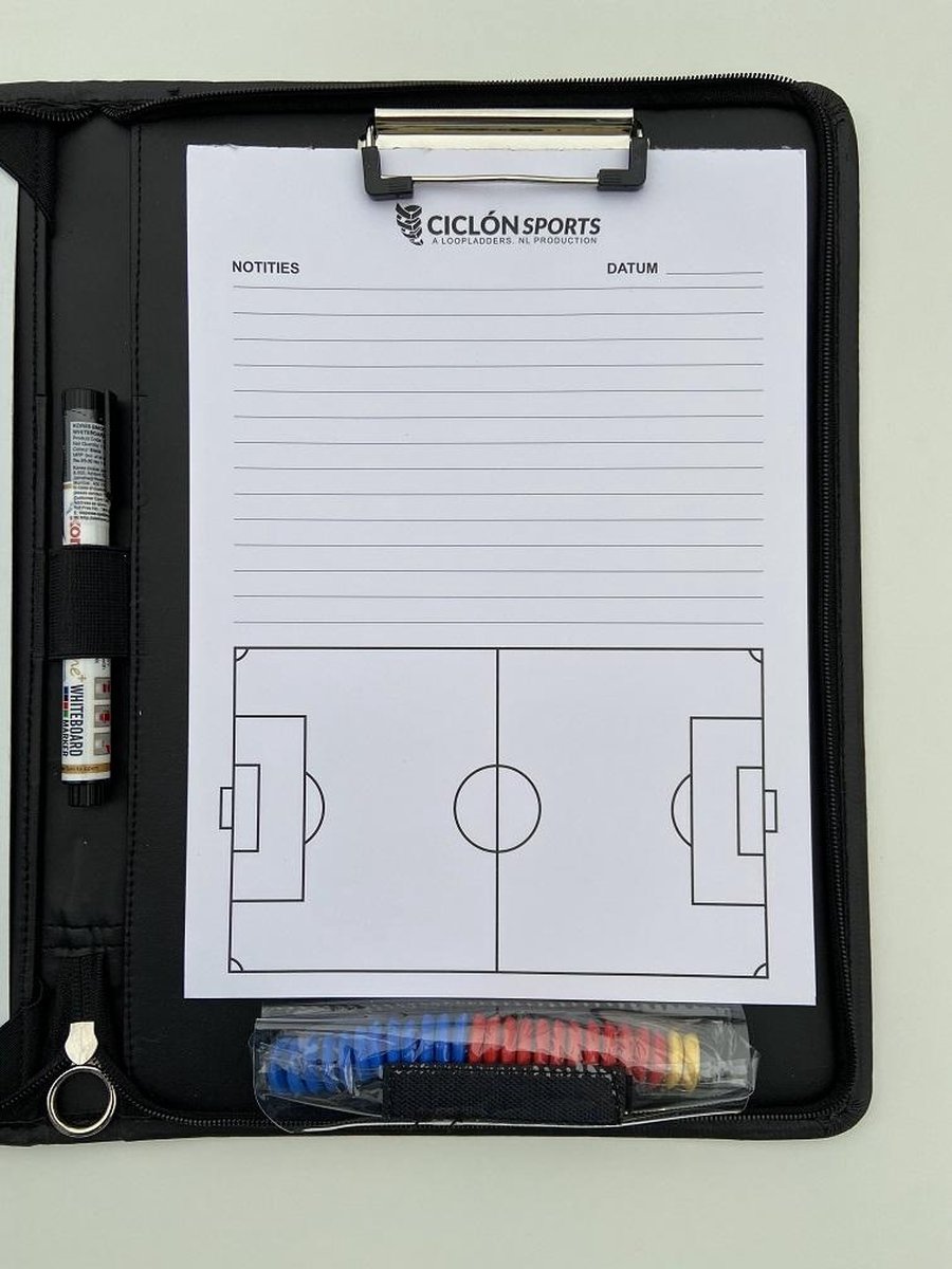 Tactiekmap / coachmap voetbal - voetbaltrainer - lederen map inclusief ...