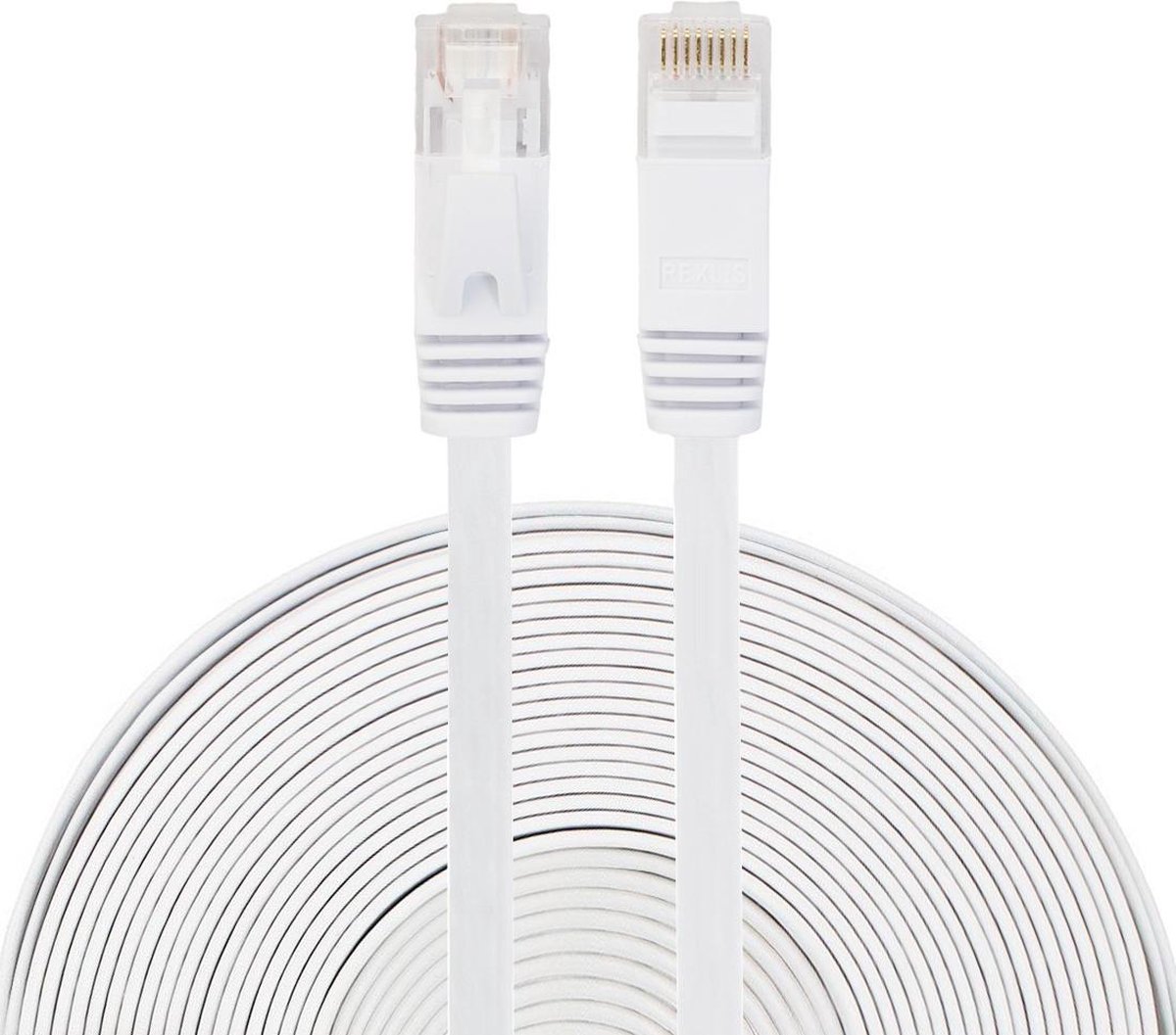 Internet kabel van By Qubix - 15m CAT6 Ultra dunne Flat Ethernet ...