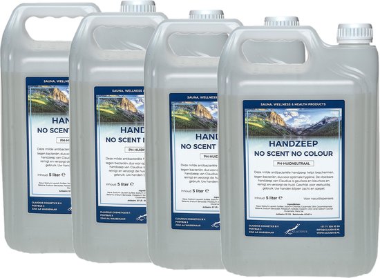 Vloeibare handzeep No Scent No Colour 5 liter - set van 4 stuks | bol.com