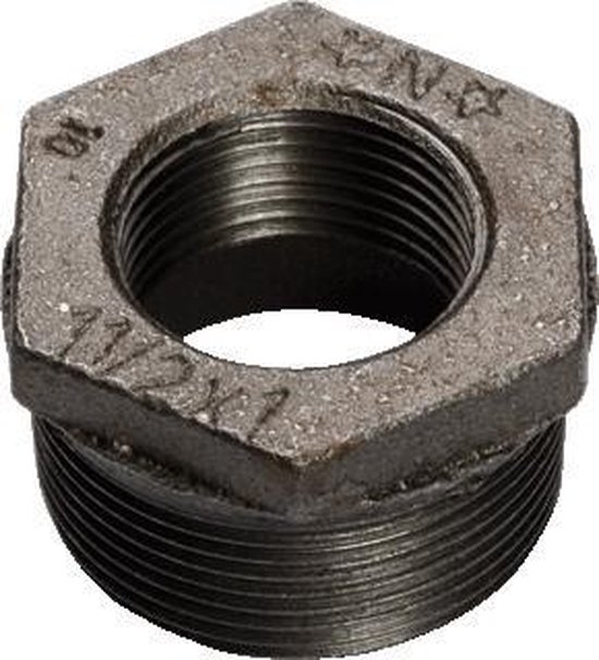 Nefit Ind Nr241 verloopring met binnen en buitendraad 2 x3/4 zwart | bol