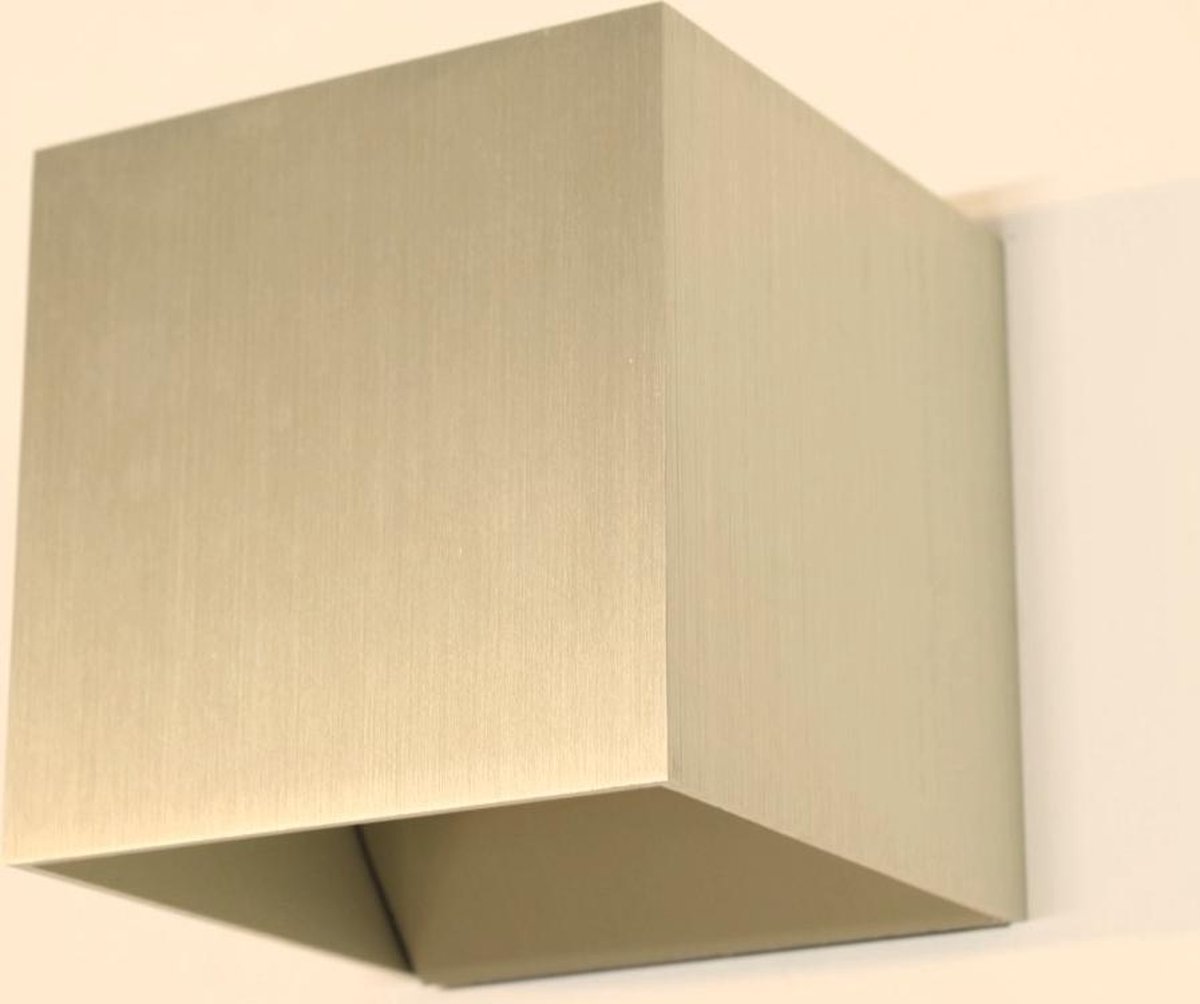Wandlamp Kubus Goud - 12x12x12cm - 1x G9 LED 3,5W 2700K 350lm - IP20 ...