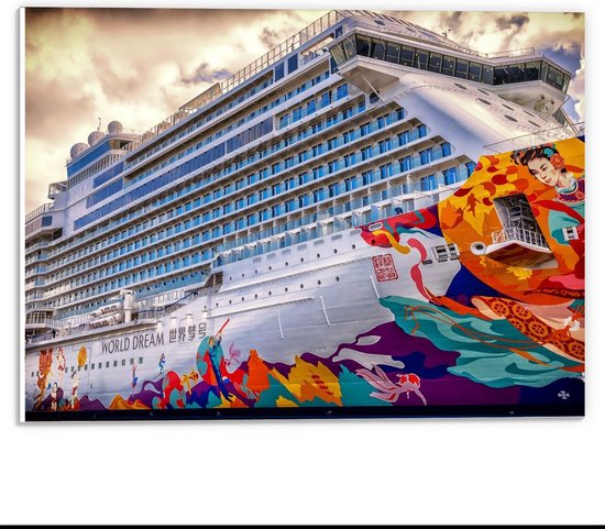 Forex - Grote Boot met Tekeningen - 40x30cm Foto op Forex | bol