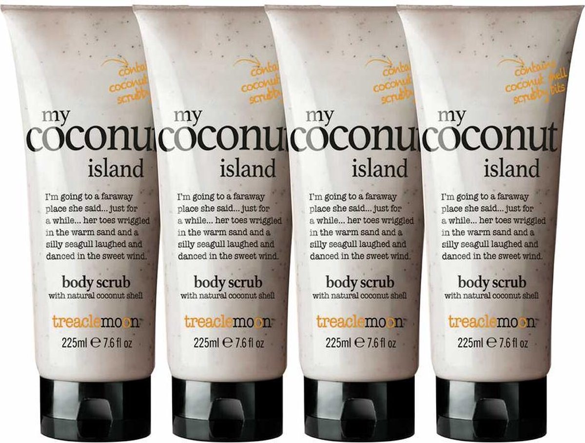 bol.com | 4x Treaclemoon Body Scrub My Coconut Island 225 ml