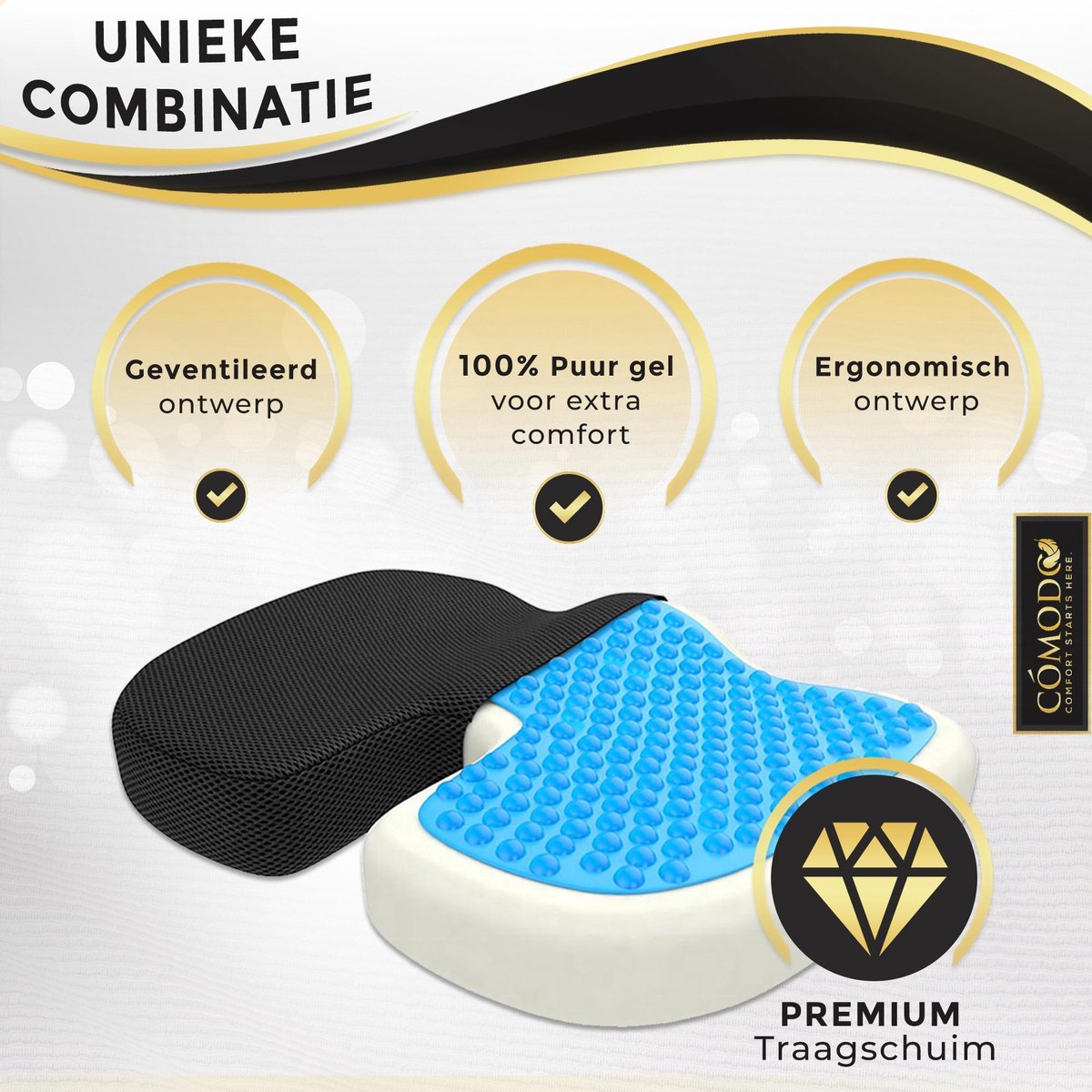 Cómodo-Comfort® Orthopedisch - Ergonomisch Zitkussen - Stuitkussen ...