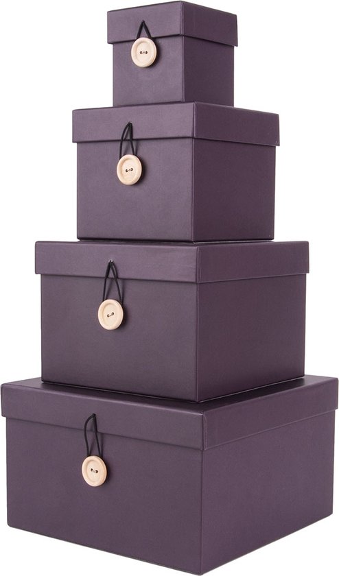 Storage box set Uniform paper purple | bol