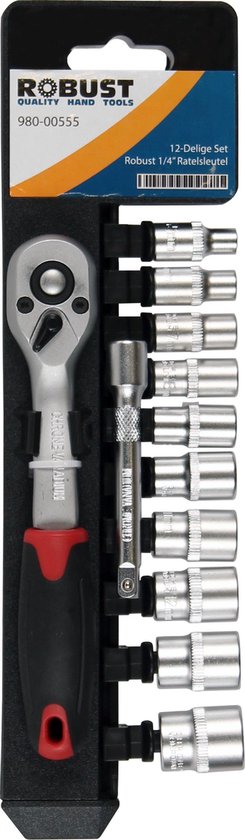 Robust 1/4" Ratelsleutel 12-Delige Set | bol