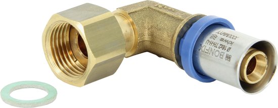 Bonfix Perskoppeling - 1x Alu-pers 1x Binnendraad - 2-delige kniekoppeling met losse... | bol.com