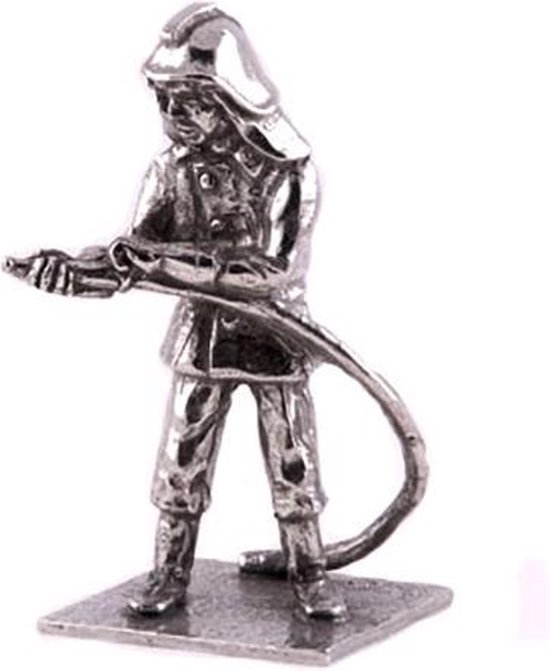 Beeldje Brandweerman - Tin - jubileum geschenk - Jubilaris brandweer ...