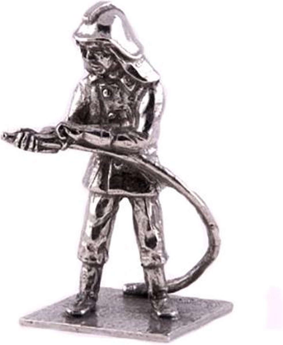 Beeldje Brandweerman - Tin - jubileum geschenk - Jubilaris brandweer ...