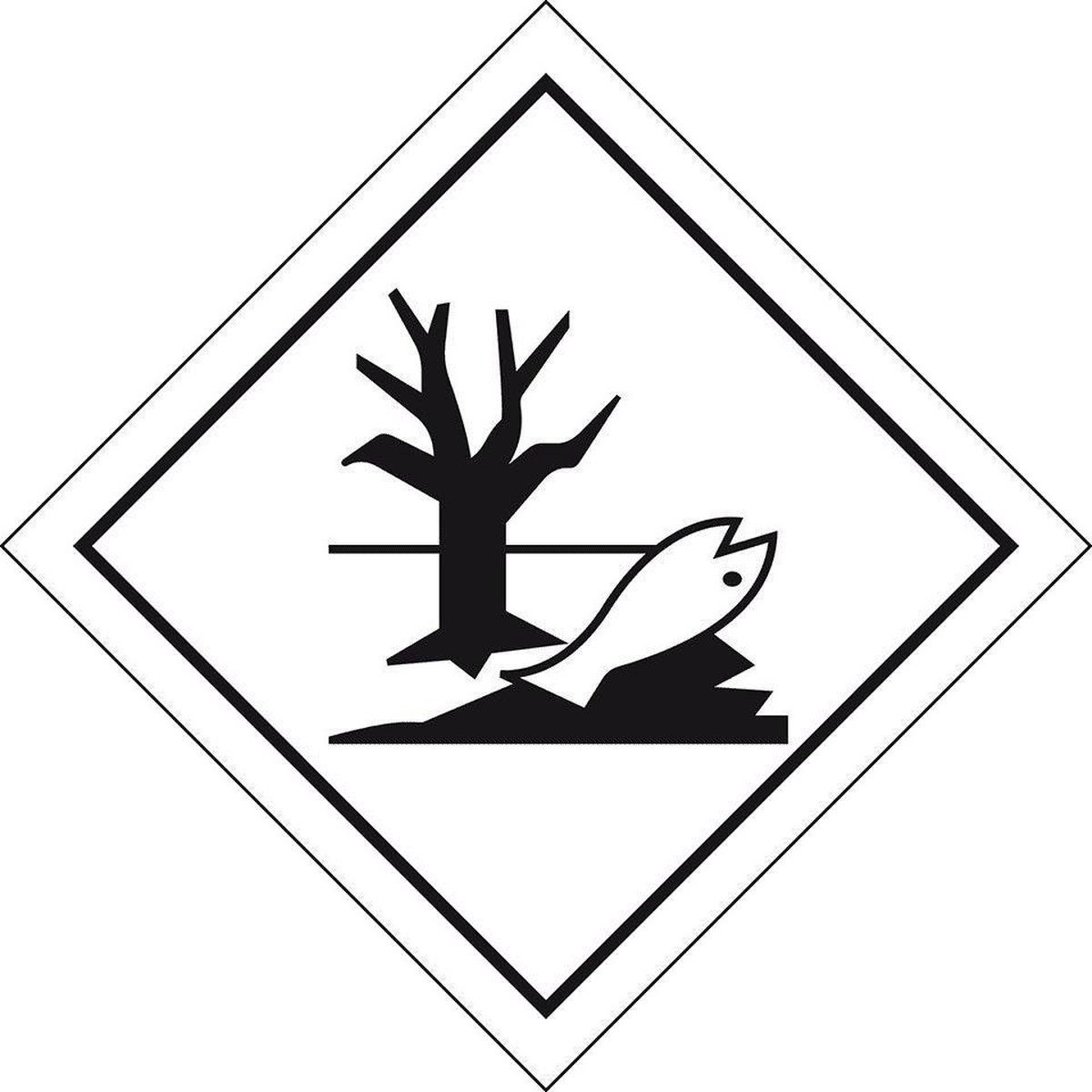 ADR sticker milieugevaarlijk met reflecterende rand, 500 op rol 115 x ...