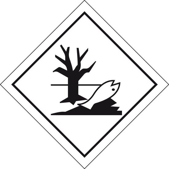 ADR sticker milieugevaarlijk met reflecterende rand, 500 op rol 115 x ...