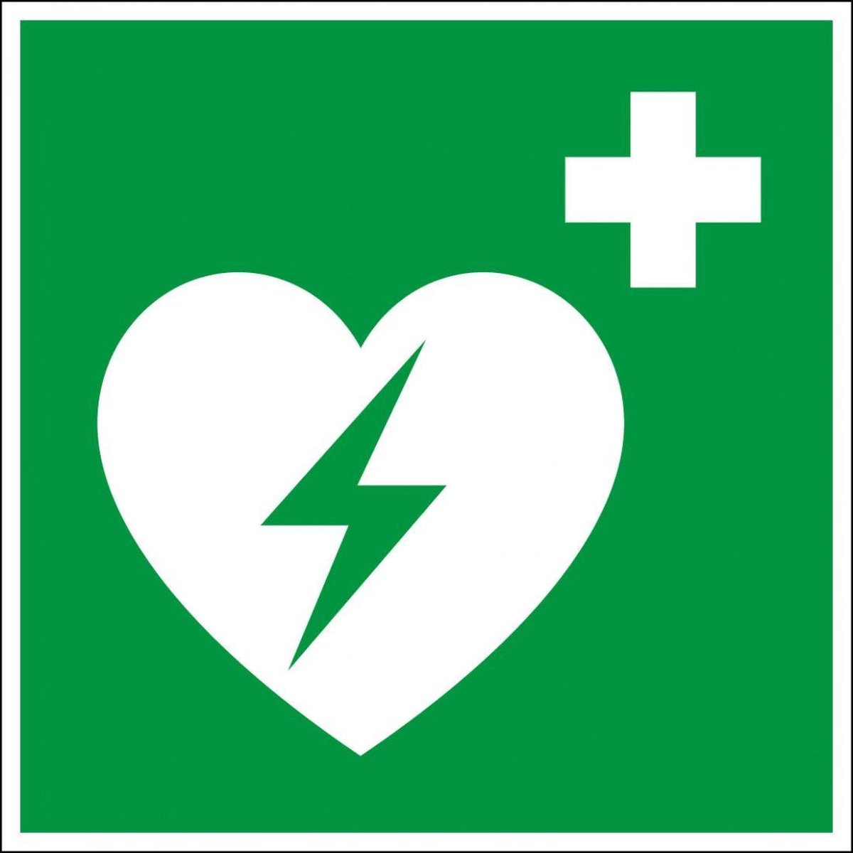 AED sticker - ISO 7010 - E010 100 x 100 mm | bol.com